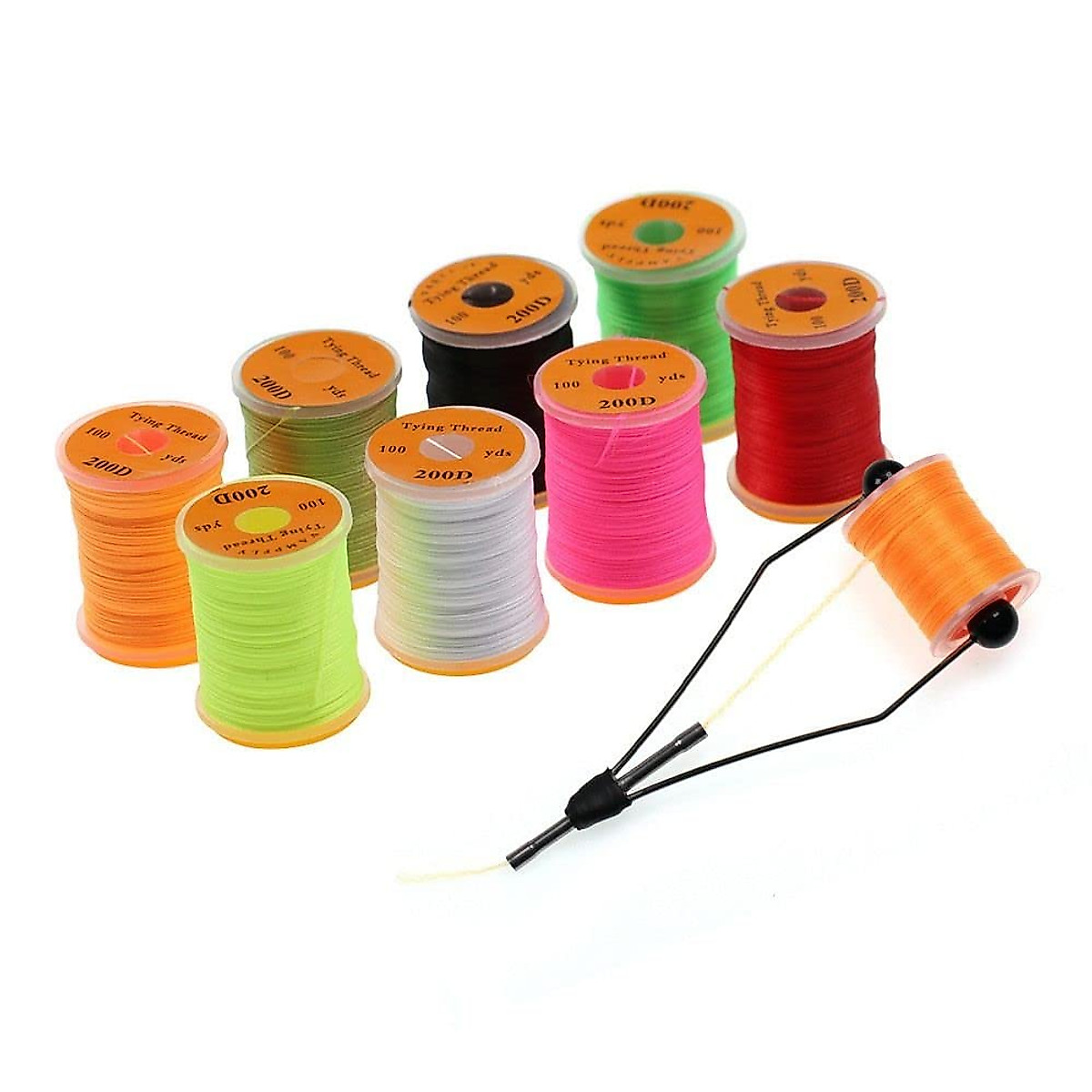 Durable Fly Fishing Line, Fluorescent Fishing Hook Line, Tying Thread Material Fishing Tools, Fly Tying Thread Fishing Accessories(Red)