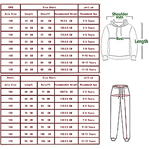 Boys Hoodies Kids Clothes Set Pullover Tracksuit Jogging Girls Sweatshirts Set 2 Pieces (Black, 7-8 Years)