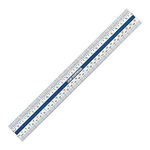 Rok Hardware Measuring Plastic Flexi 12" Easy Read English Metric 305 mm Ruler Converter, ROKRULER2