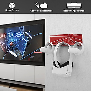AMVR VR Metal Hooks Wall Hook Stand Headset and Controllers Wall Mount Storage Hook Stand