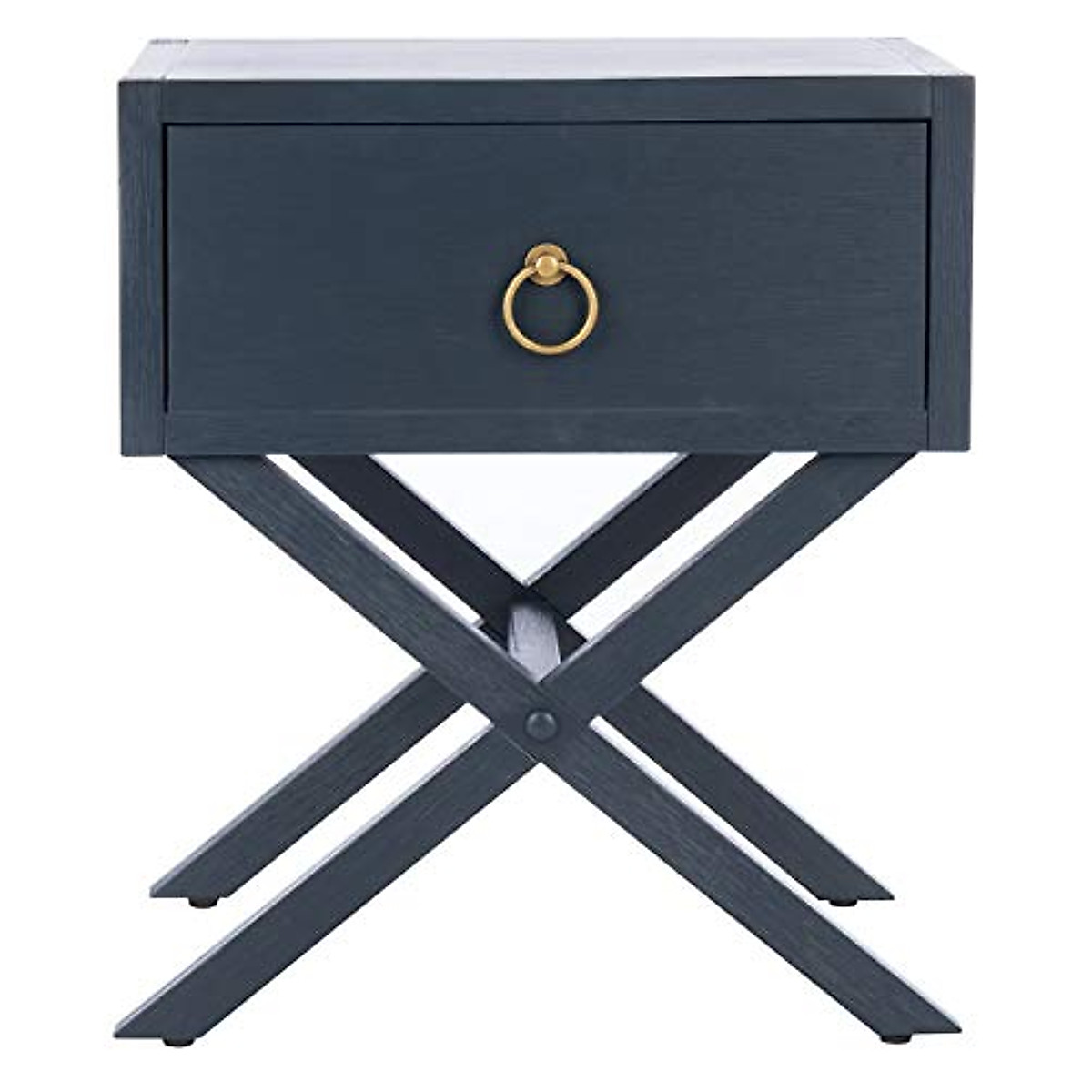 Safavieh Home Collection Odilia Navy and Gold 1-Drawer Nightstand