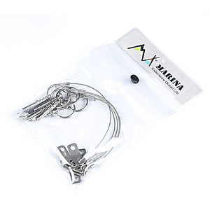 Boat Quick Release Pin 1/4" Dia w/Drop Cam & Spring - Lanyard Prevents Loss Stainless Steel Bimini Top Pin Marine Hardware 6 PCS