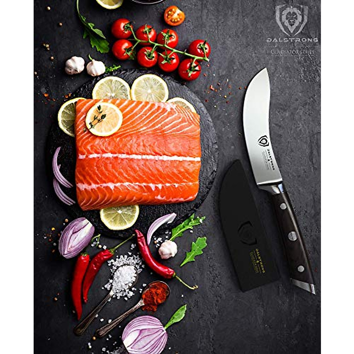 Dalstrong Skinning & Boning Knife - 5.5" - Gladiator Series Elite - Forged German High-Carbon Steel - w/Sheath - NSF Certified