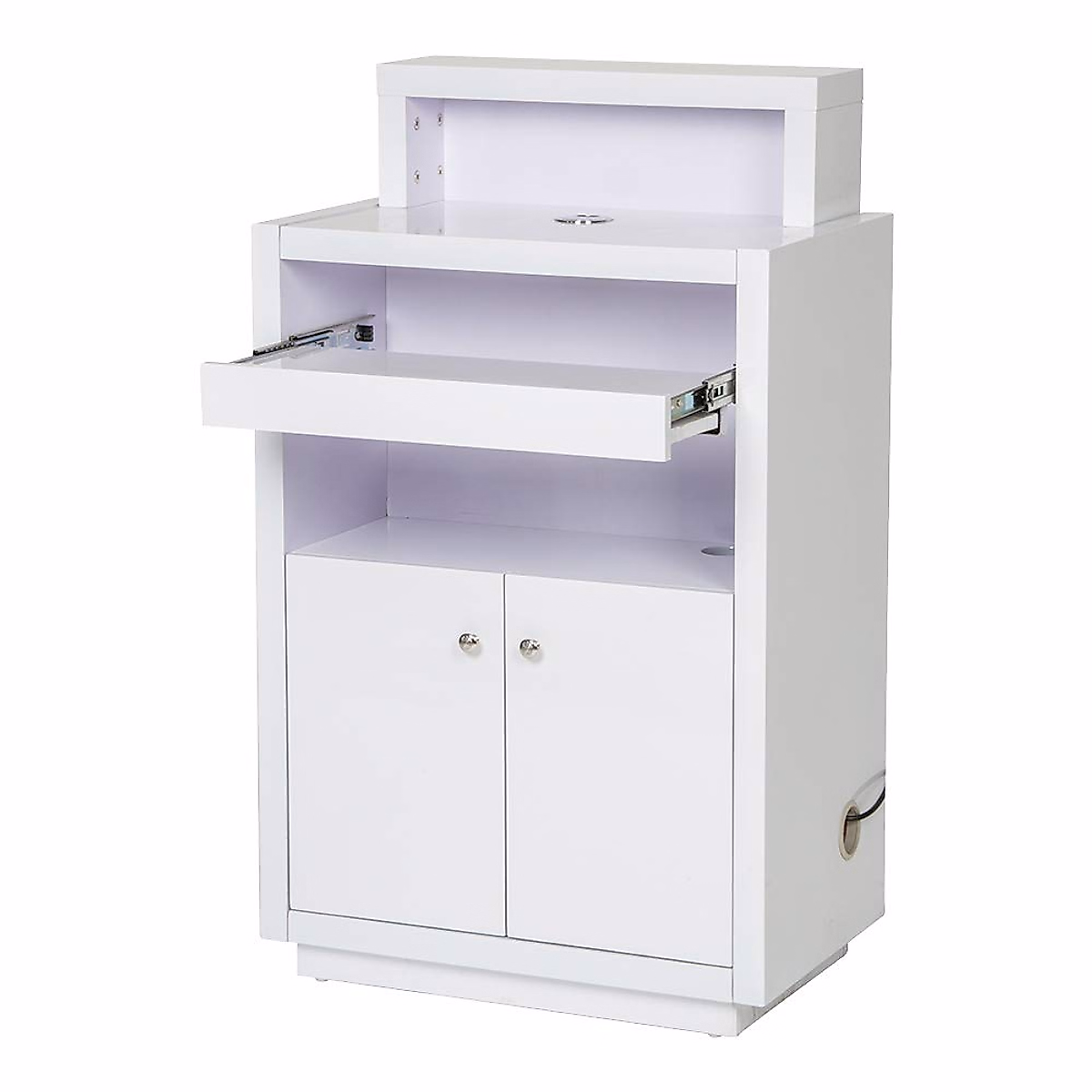 Beauty Salon Reception Desk All Purpose Reception Desk Reception Counter With Illumination Lights - Orsacchiotto -White