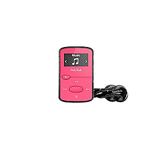 SanDisk 8GB Clip Jam MP3 Player, Pink - microSD card slot and FM Radio - SDMX26-008G-G46P