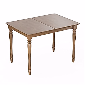 Giantex Farmhouse Dining Table, Extendable Butterfly Leaf Dinette Table w/Mahogany Finish & 4 Rubber Wood Legs, Rectangle Extension Kitchen Dinner Table for Kitchen Dining Room (Rustic Brown)