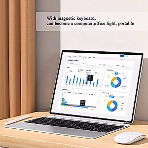 Zunate Laptop for Windows 11, 2 in 1 12.3in Touch Screen 2880x1920 IPS Display,with Magnetic Keyboard, for Intel J4125 2.00GHz, LPDDR4 12GB and 256GB SSD, Ultra Slim,Webcam,WiFi,BT