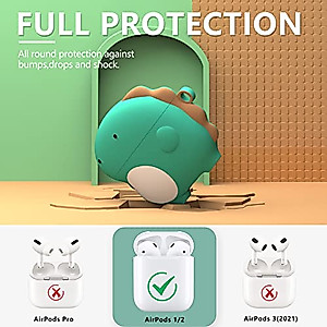 3 Pack Cute Airpod Case for Airpod 2&1,3D Kawaii Cartoon Funny Boba Tea Cow & Glows Ghost Soft Silicone Protective Cover Accessories Skin for Airpods 1&2 Gen Charging Case for Girls Boys Kids Teens