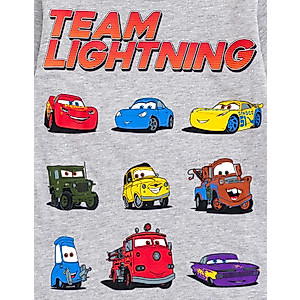 Disney Pixar Cars Lightning McQueen Tow Mater Toddler Boys 2 Pack Long Sleeve T-Shirts White/Gray 3T