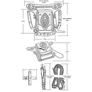 Steampunk Waist Thigh Bag Gothic Victorian Cosplay Backpack Retro Handheld Crossbody Shoulder Bag Vintage Handbags Black