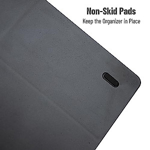 Mind Reader 11 Compartment Breakroom Coffee Condiment Organizer, Black