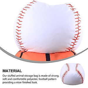 NUOBESTY Soft Stuffed Chair Storage Bean Bag Chair Cover Plush Toy Chair Baseball Bag Chair Room Furniture