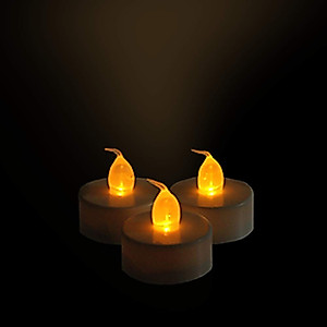 Kicko Flameless Tea Lights - 12 Pack - 1.5 Inch Electric White Candles - for Home Accessories, Fancy Dinners, Wedding Decorations, Party Favors, Event Supplies, Gardens, Restaurants, Holiday Decor