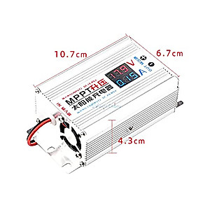 Deeoee 200W DC 13-45V 10A MPPT Boost Solar Charger Controller Module Battery Set-UP Voltage Regulator with LED Digital Display