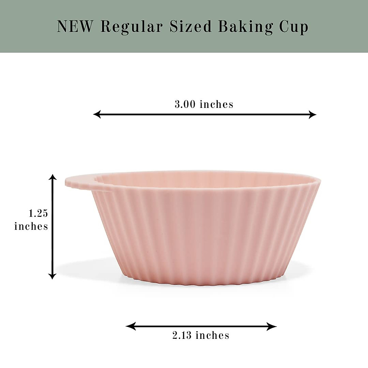 The Silicone Kitchen Reusable Silicone Baking Cups with Handle - Dusty Rose Pink & Blue Bundle, Non-Toxic, BPA Free, Dishwasher Safe (24 Regular, 12 Jumbo, 24 Mini)