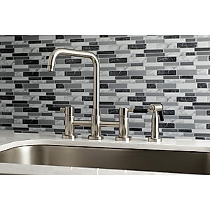 Kingston Brass KS8288DKLBS Concord Bridge Kitchen Faucet, Brushed Nickel