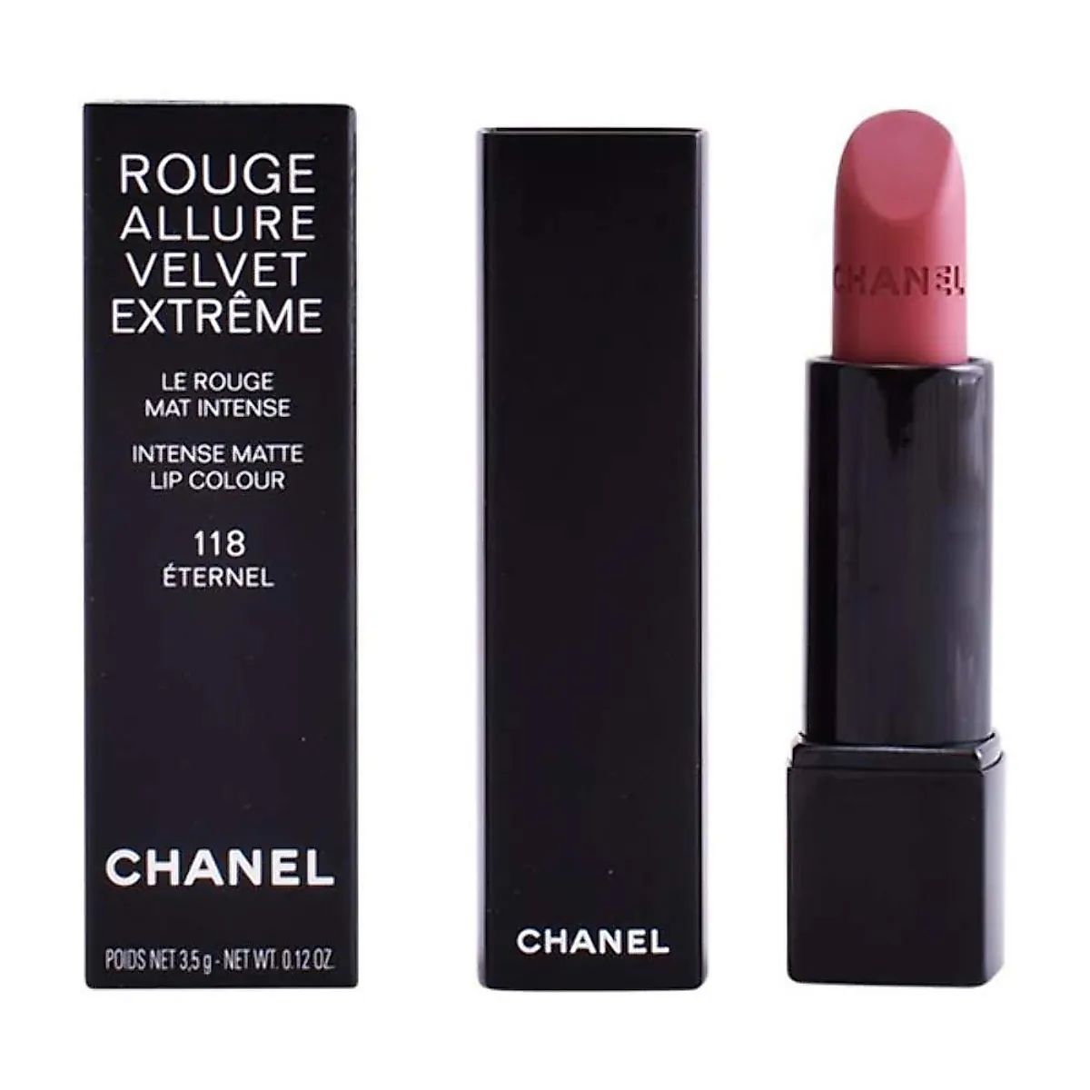 Chanel Rouge Allure Velvet Extreme Intense Matte Lip Colour 118 Eternel 0.12 Ounce