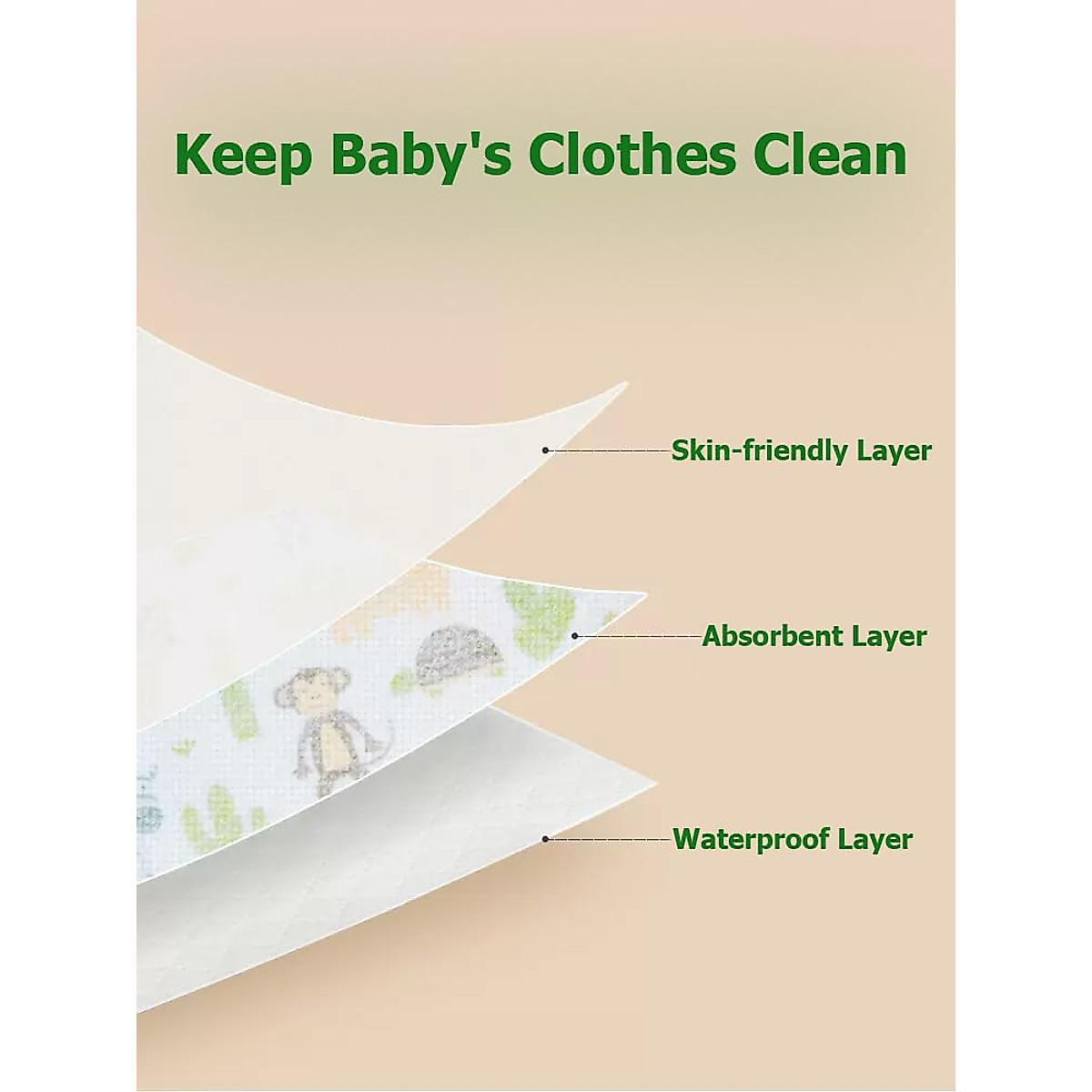 Roeoi Disposable Baby Feeding Bibs, Leakproof Liner and Waterproof Toddler Bibs with Food Catcher Pocket, Great for Outing and Traveling (10 PCS)