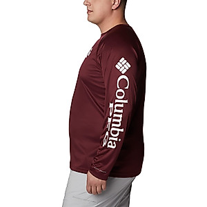 Columbia NCAA Texas A&M Aggies Men's Terminal Tackle Long Sleeve Shirt, 2X Big, TAM - Deep Maroon/White