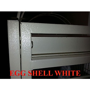 Extra Large Wrought Iron Bird Cage Parrot Cages Macaw Dometop 36"x26"x65" (Egg Shell White)