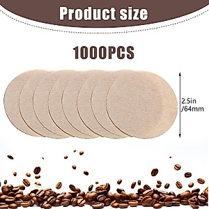 1000 PCS Unbleached Coffee Filters Unbleached Coffee Filter Paper Round Coffee Maker Filters Compatible with Coffee Tea Filters