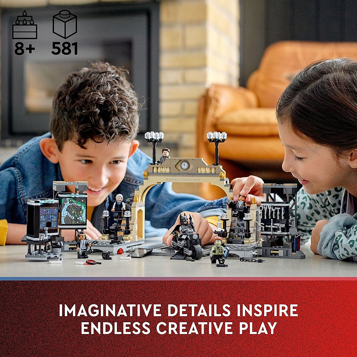 LEGO DC Batman Batcave: The Riddler Face-Off 76183 Building Kit; Cool Gotham City Batcave Toy for Kids Aged 8+ (581 Pieces)