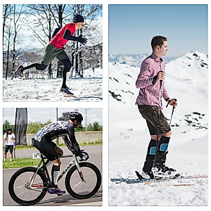 Hylaea Merino Wool Ski Socks, Cold Weather Socks for Snowboarding, Snow, Winter, Thermal Knee-high Warm Socks, Hunting, Outdoor Sports (2 Pairs (Grey Blue), X-Large)