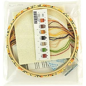Dimensions Birdie Teacup Counted Cross Stitch Kit for Beginners, 6" Diameter, Multicolor 5 Piece