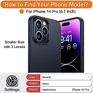 TORRAS OriginFit Case for iPhone 14 Pro Case Slim Fit, Super Thin Lightweight Hard PC Cover ONLY Compatible with iPhone 14 Pro Phone Case-6.1 Inch, Matte Black