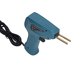 Bumper Repair Stapler Plastic Welder Gun, Stapler Welder Torch ABS Practical Spring Switch Safe Ergonomic with Staple for Garage(Cyan)