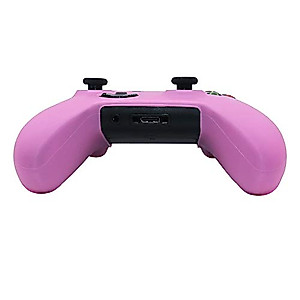Pink Skins RALAN,Silicone Controller Cover Skin Protector Compatible for Xbox One S/X Controller (Pink Pro Thumb Grip x 2,Cat + Skull Cap &Cover Grip x 2)
