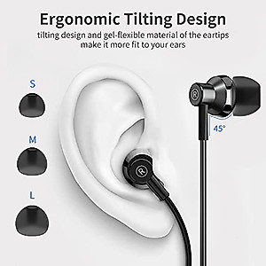 USB Type C Headphone, USB C Earphones Type C Headphones Stereo with Microphone Volume Control Compatible with Samsung Galaxy S20+/S21/S20/Google Pixel/OnePlus/Xiaomi and More
