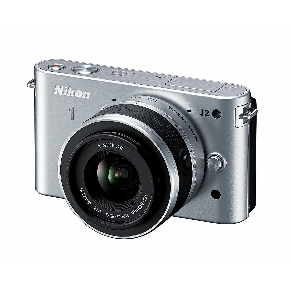 Nikon 1 J2 10.1 MP HD Digital Camera with 10-30mm and 30-110mm VR Lenses (Silver)