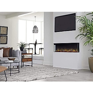 Touchstone Sideline Infinity 3-Sided Smart 72-inch WiFi-Enabled Electric Fireplace - 80051 - Built-in - 60 Color Combinations - 1500/750 Watt Heater (68-88°F Thermostat) - Black - Log & Crystals