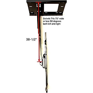 Wall Mount World - 40 Inch Extension Wall Mount - 90 Degree Swivel - 15° Adjustable Tilt Angle - Easy Install - Mounting Hardware Included Fits LG 49UK6090PUA 4K TV VESA 300x300mm Ready