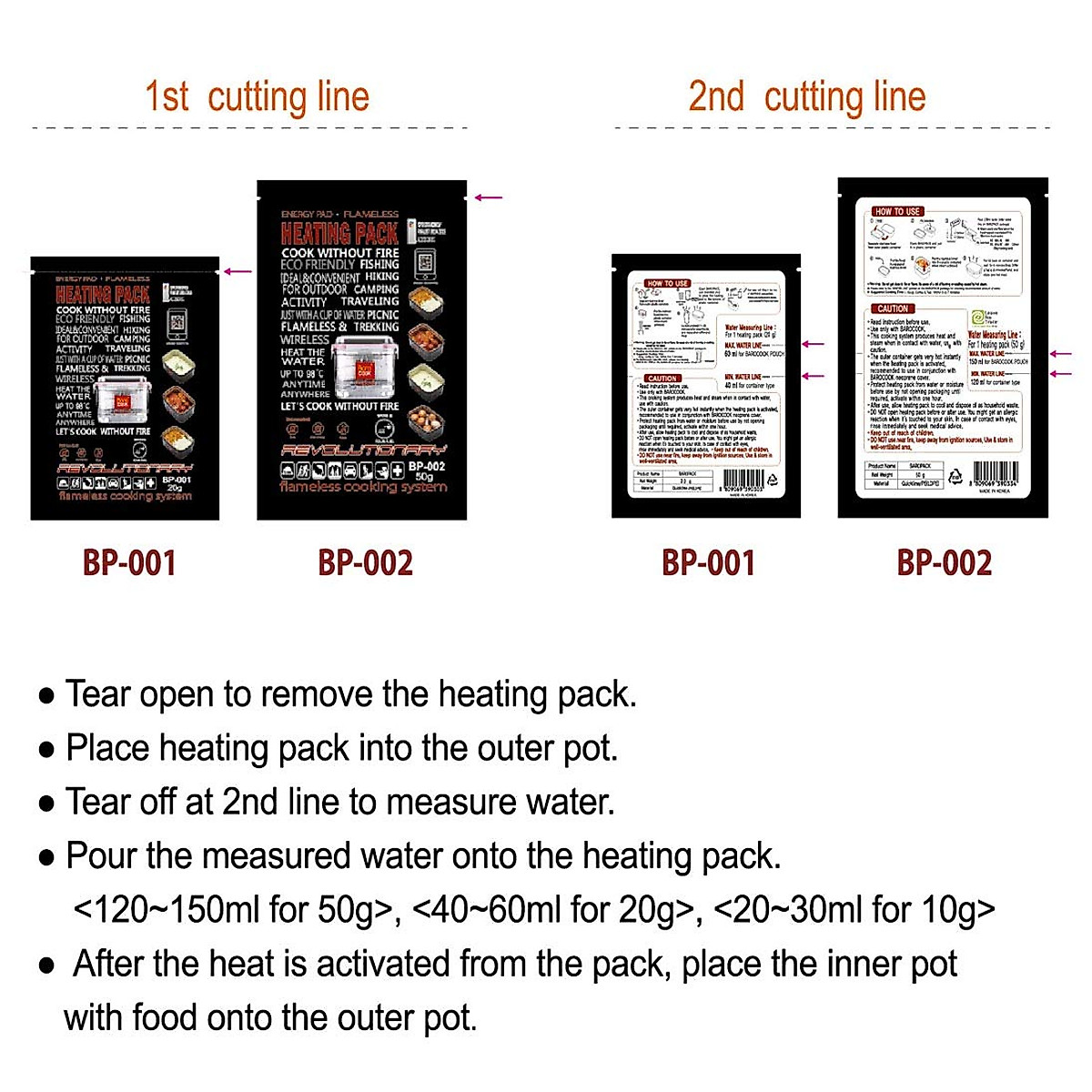 Barocook Fuel Pack Set (10-Piece), 50g