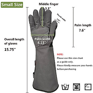 Treedeng Rose Pruning Gloves Long Gardening Gloves Thorn Proof with Forearm Protection for Women