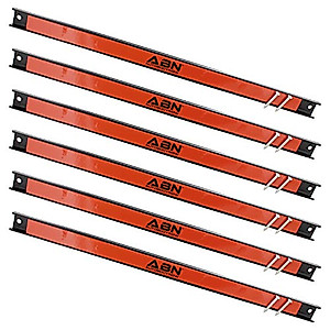 ABN Magnetic Tool Strip Set – 18 Inch Magnetic Tool Bar Garage Organizer Tool Storage Rack, 6 Pack Large Magnet Bars