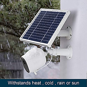 iTODOS Solar Panel Works for Arlo Essential Spotlight Camera, 11.8Ft Outdoor Power Charging Cable and Adjustable Mount,Charger for Essential, Not for Arlo HD Pro Pro2 Pro3 (2 Pack,Silver)