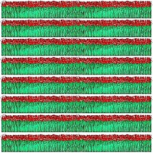 20 Pieces Parade Float Decorations with Foil Fringe Garland Set of 8 and Metallic Twist Garland Set of 12 Shiny Metallic Tassel Banner Ideal for Christmas Floats Party Wall Hanging Decorations