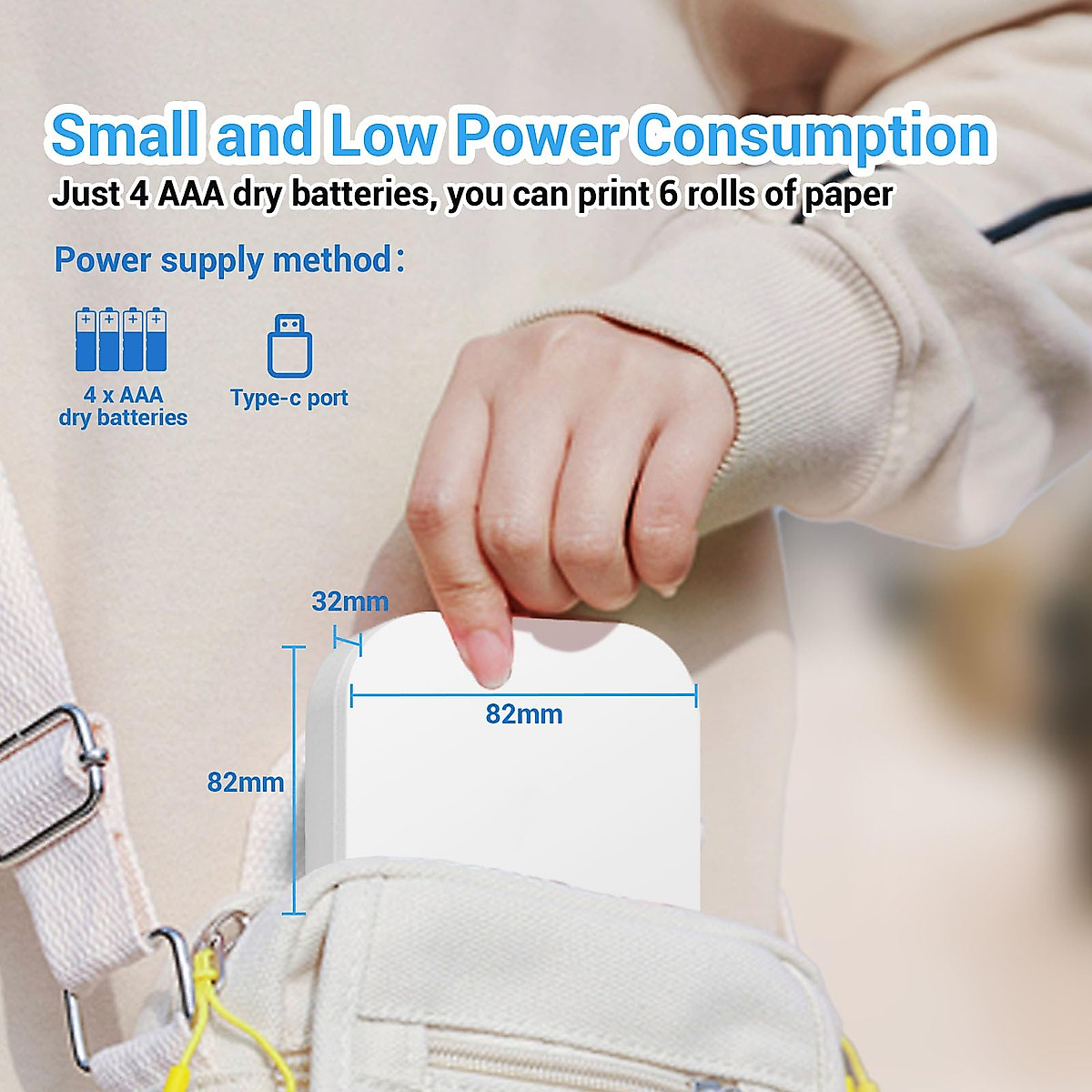 Odaro Q30 Wireless Bluetooth Mini Label Maker Portable Label Printer for iOS & Android, for Home, Office, Small Business (White)