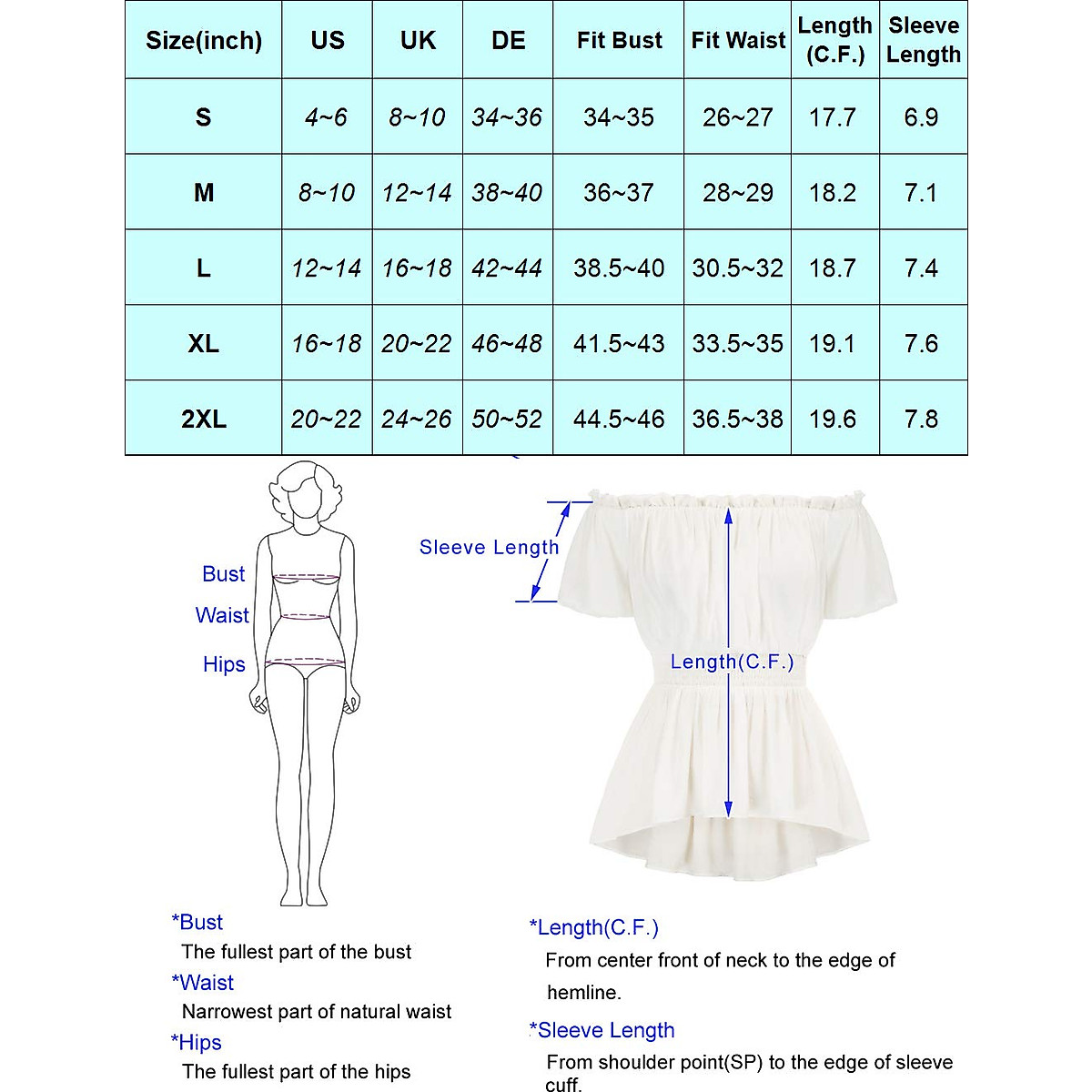 Renaissance Shirt Women Peasant Blouses for Women Corset Tops Dark Green XL