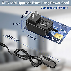 HIENADTOR 24V Charger Cord for Geek Aire CF1 CF1SE CF2 Rechargeable Outdoor High Velocity Camping Fan 12'' 16'' Power Cord Adapter for Geek Aire CF1-SE CF-1 CF-2 Portable Variable Speed Outdoor Fan