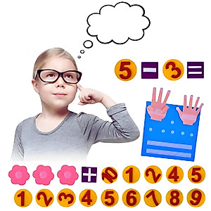 Montessori Kindergarten Math Toys Felt Finger Math Numbers w/Hanging Loop, Felt Boards for 3+, Math Games for Kindergarten, Homeschool Curriculum, Multiplication Board, Social Emotional Learning
