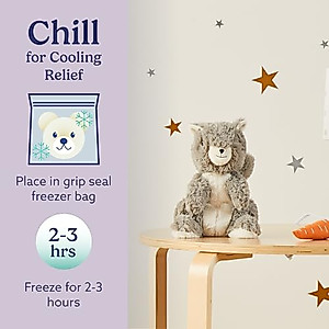 warmies Microwavable & Weighted Stuffed Animals, Squirrel - Heated Stuffed Animal Plushie for Warmth & Comfort - Cute Soft Plush Toys for Adults & Children (Boys, Girls, Babies & Toddlers)