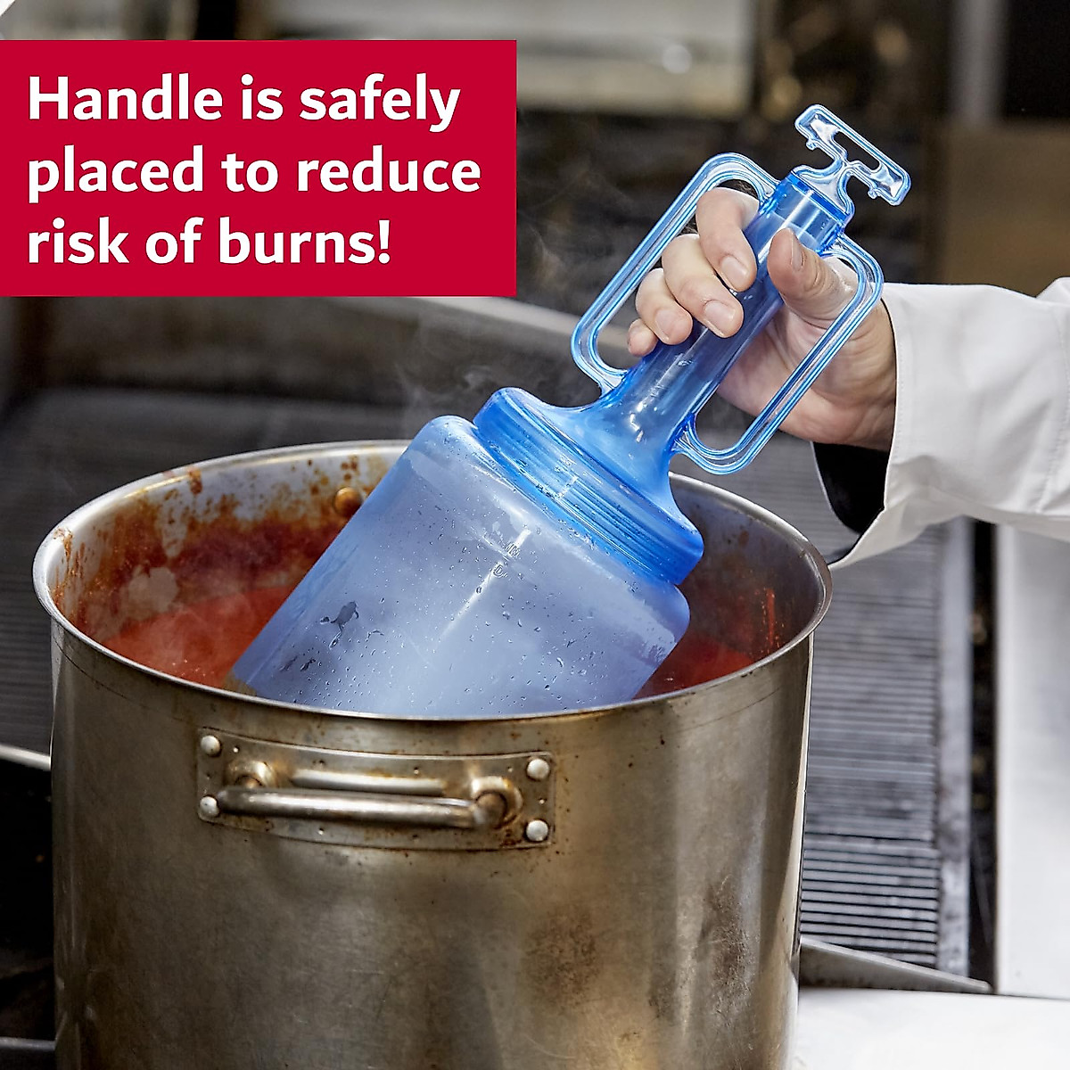 Chef Master Large Food Chiller, 155.5 Oz Plastic Cold Paddle for Cooling Hot Soups, Stews & Other Hot Liquids in Kitchens & Restaurants, Chilling Utensils for Hot Soup for Catering, Parties 90252