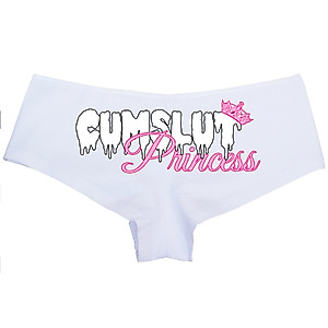 Knaughty Knickers - Cumslut Princess Colored Boyshort Panties - Daddy's Cum Slut Boy Short Underwear