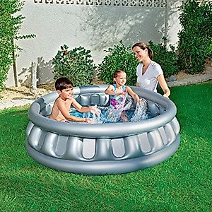 Round Blow up Pool - UFO Shape Inflatable Thicken Kid Pool - Family Blow Up Kid Pool Full-Sized Play Center for Kids Children, Backyard Garden Outdoor Summer Die