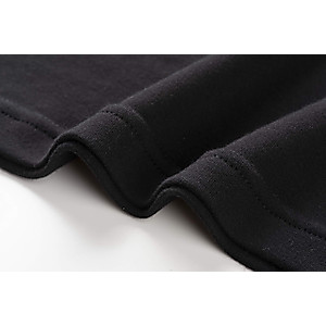 SERHOM Black Turtleneck Men Cotton Long Sleeve Mock Turtleneck for Men Thermal Underwear, M