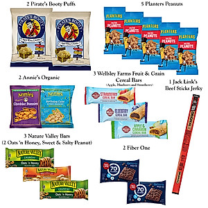 Foxy Fane 60-Count Holiday Gift Box - Assortment of 60 Healthy Snacks & Treats - Perfect Variety Pack for Valentine’s Day, Easter, Christmas & New Year’s - Great for Family, Friends, or Office Gifting
